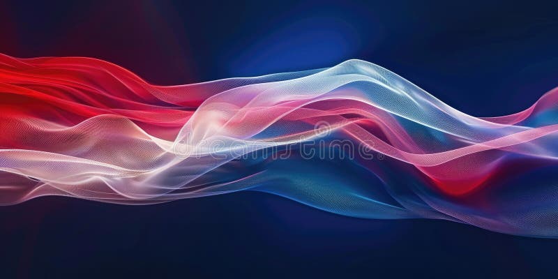 Red White and Blue Abstract Waves AIG51A Stock Photo - Image of fluid ...