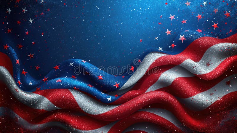 Red, White, and Blue Banner Stock Illustration - Illustration of colors ...