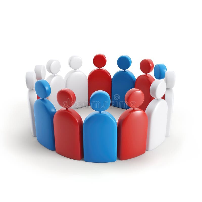 United Team Collaboration: Diverse Group of People in a Circle Stock ...