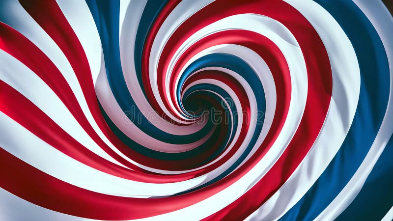 Red White Blue Flag in a Swirl Stock Illustration - Illustration of ...