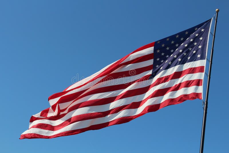 Red, White & Blue Flying Proud Stock Photo - Image of white, glory ...