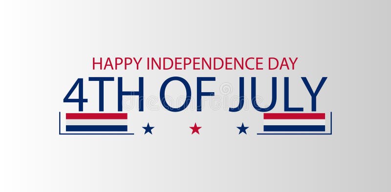 Red White and Blue Happy Independence Day on the 4th of July Stock ...