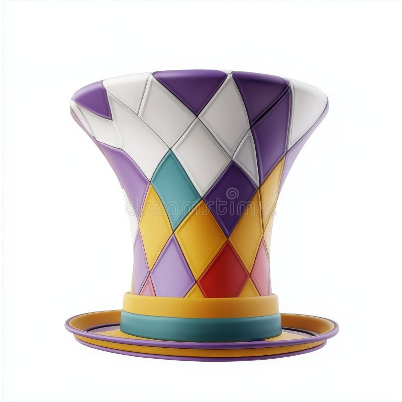 A Red, White, and Blue Jester Hat that Has a Blue Pom-pom Stock ...