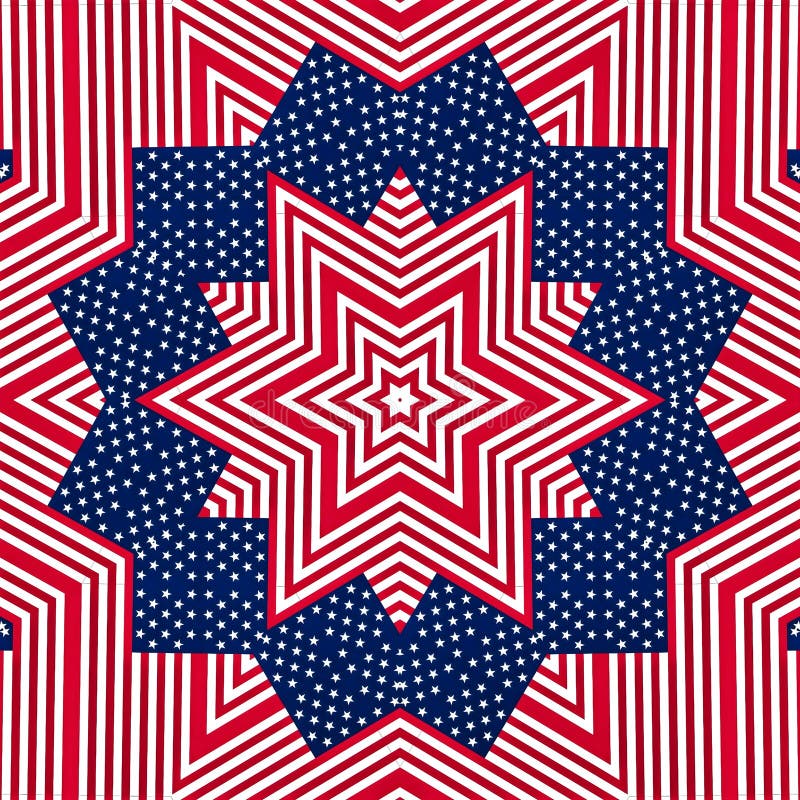 A Red, White and Blue Pattern with Stars and Stripes. Stock ...