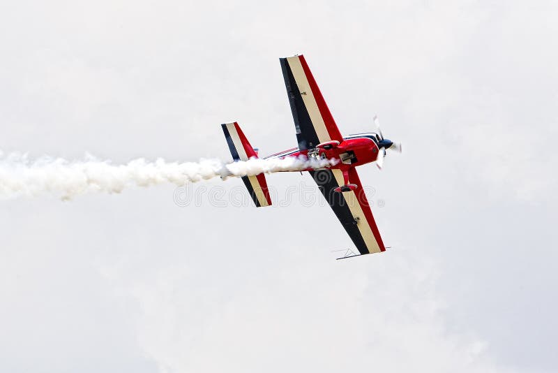 Red white and blue plane stock photo. Image of stunts - 83316314