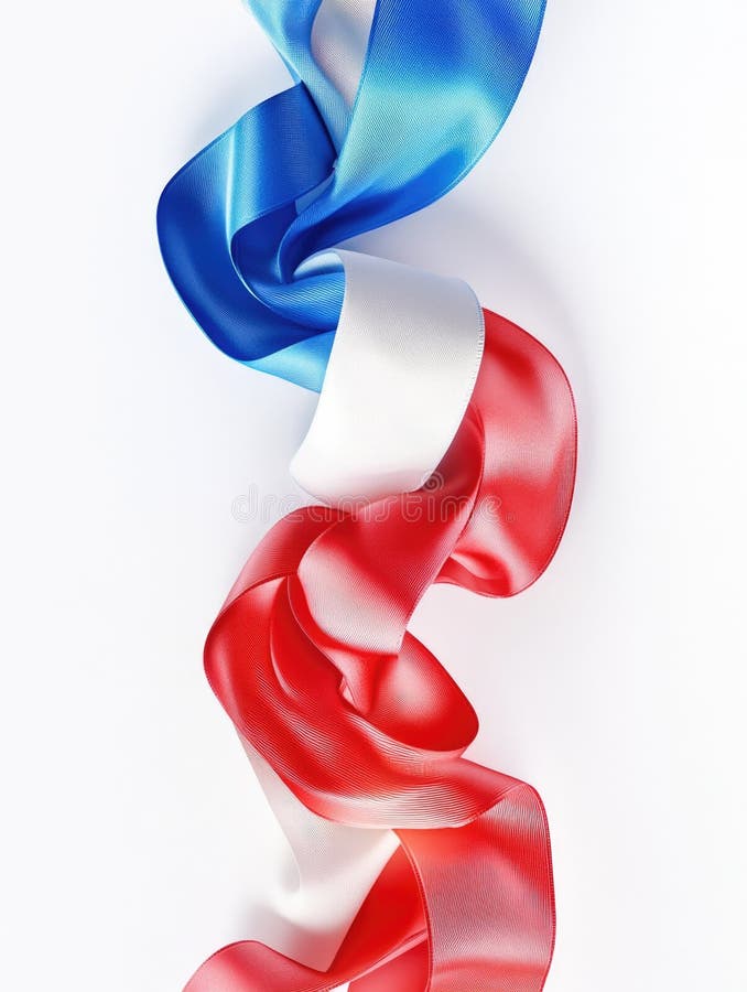 Red White and Blue Ribbon stock image. Image of present - 380088357
