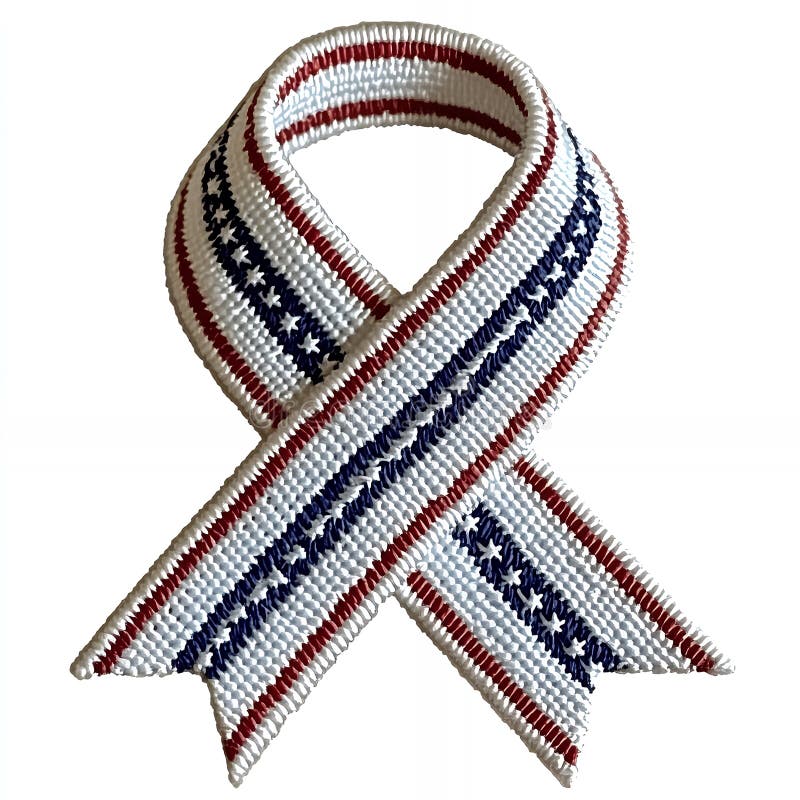 A Red White and Blue Ribbon with Stars Stock Illustration ...