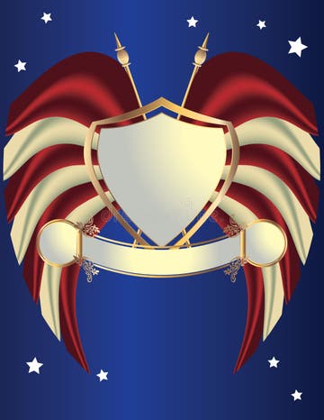 Red white and blue shield stock vector. Illustration of american - 8861080