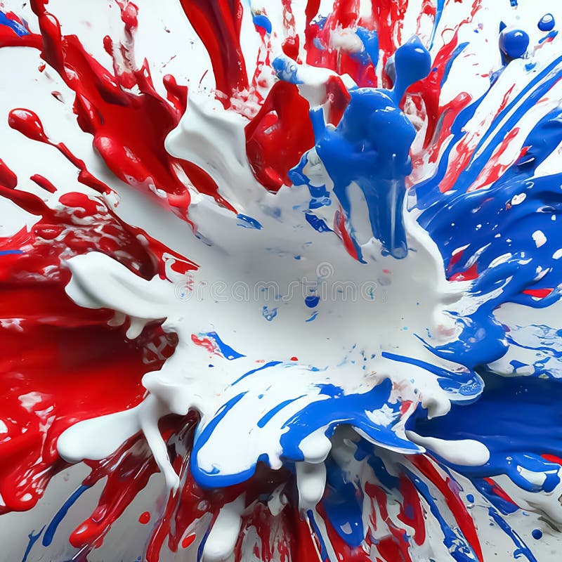 Red White Blue Paint Splash Explosion Stock Illustrations – 3,781 Red ...