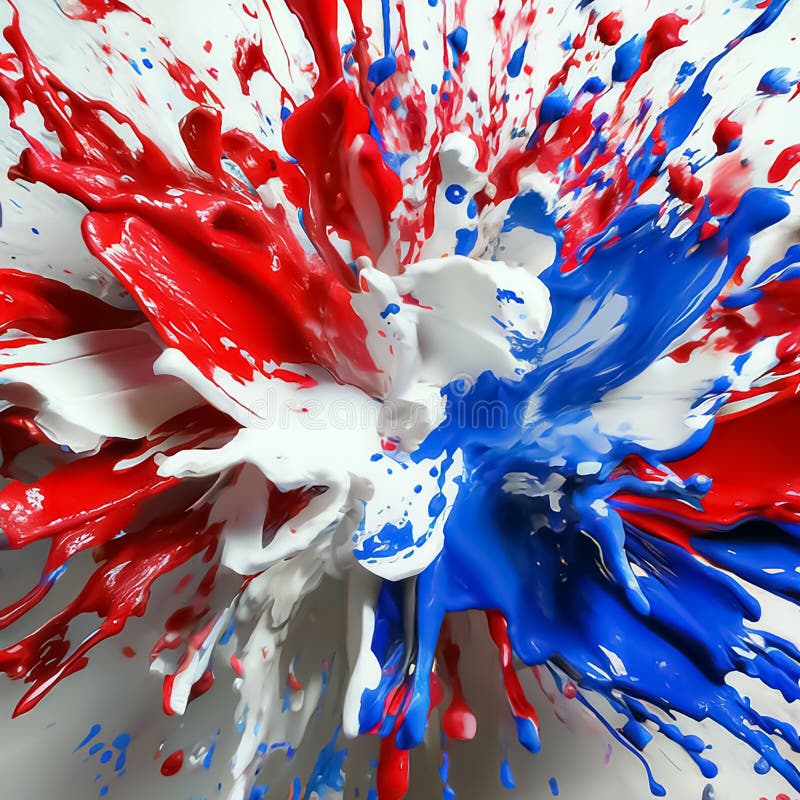 Red White Blue Paint Splash Explosion Stock Illustrations – 3,781 Red ...