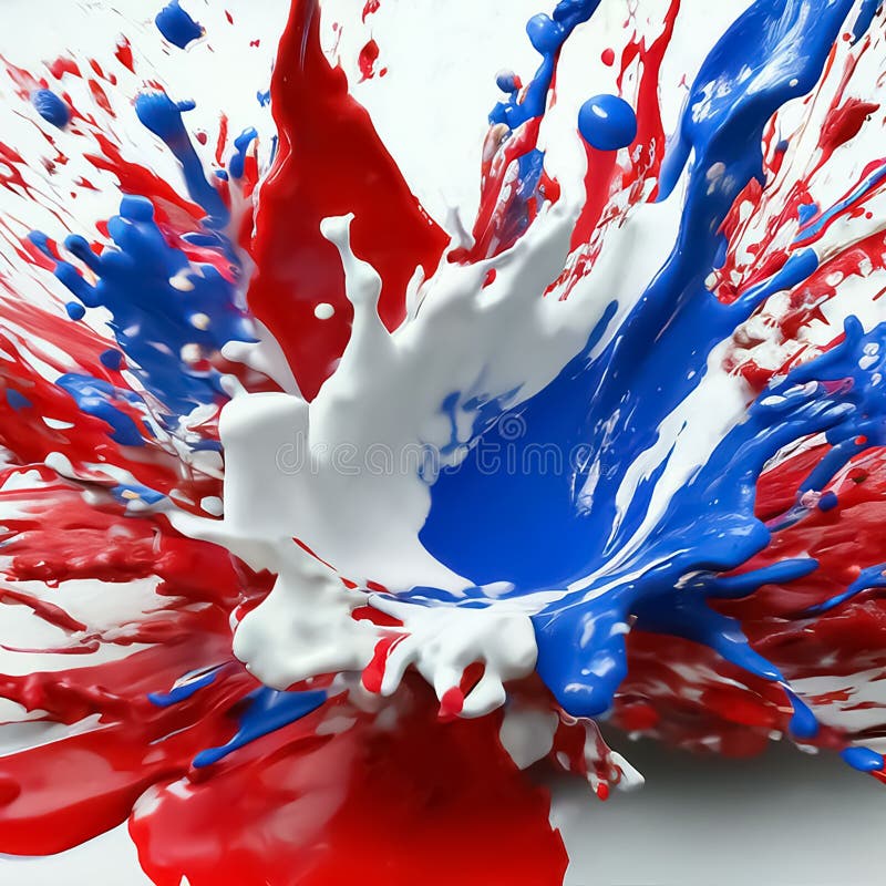 Red White Blue Paint Splash Explosion Stock Illustrations – 3,781 Red ...