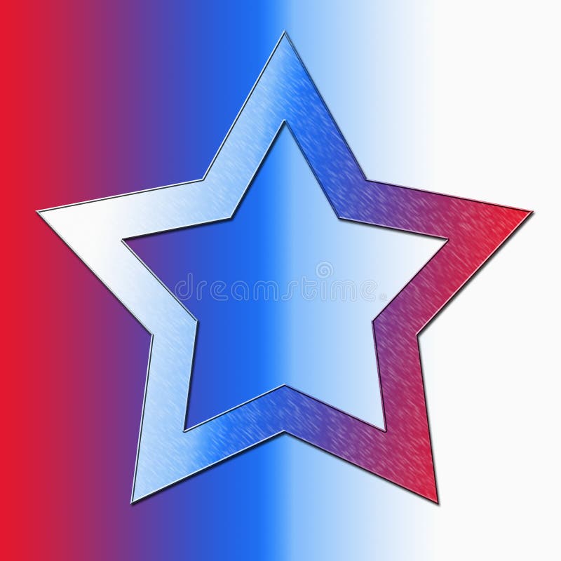 Red White Blue Star stock illustration. Illustration of background ...