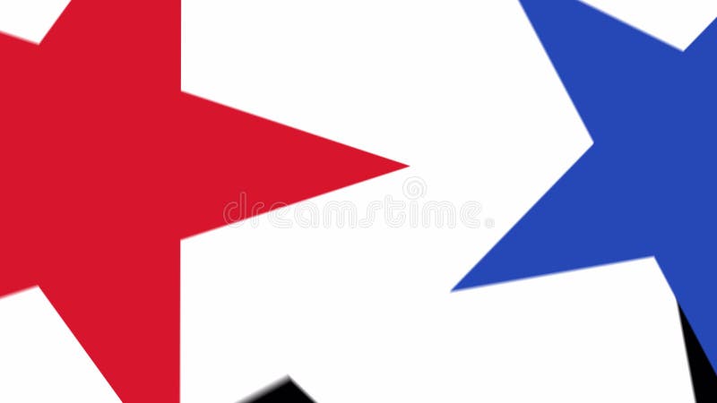 Red White and Blue Star Shapes Confetti Transition Overlay Stock Video ...