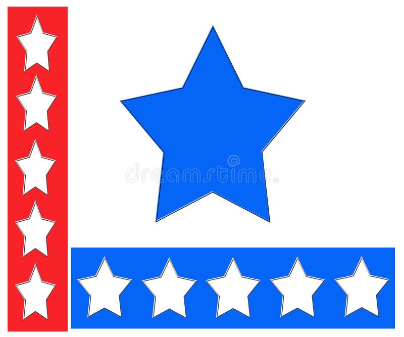 Red, white and blue stars stock illustration. Illustration of states ...