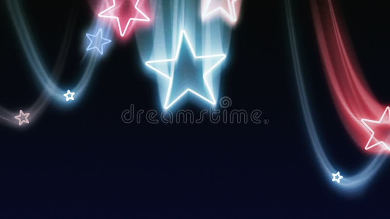 Red, White and Blue Stars Flying in and Out Loop Stock Footage - Video ...