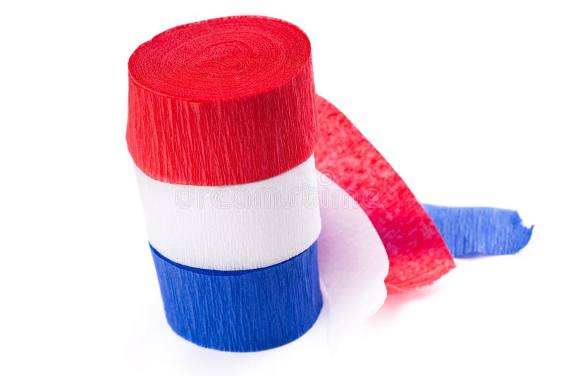 Red White and Blue Streamers Stock Image - Image of paper, flag: 23578901