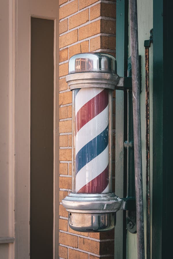 Striped barbers pole stock photo. Image of salon, cutting - 4774184