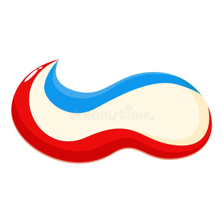 Red White and Blue Toothpaste Swirl Creating Abstract Shape Stock ...
