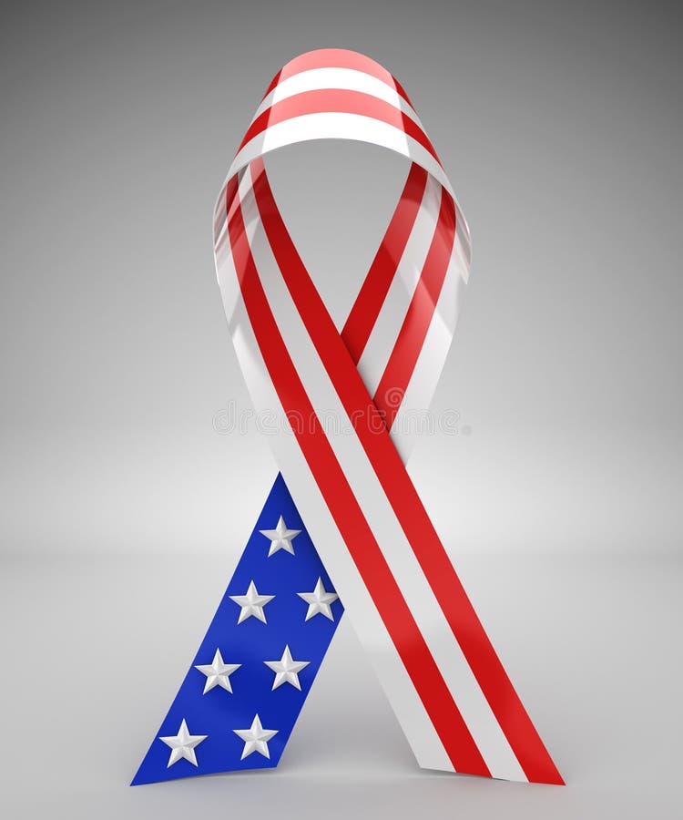 Red, White, and Blue USA Ribbon Stock Illustration - Illustration of ...