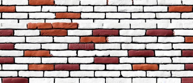 Red and White Brick Wall Texture Background Seamless Pattern Stock ...