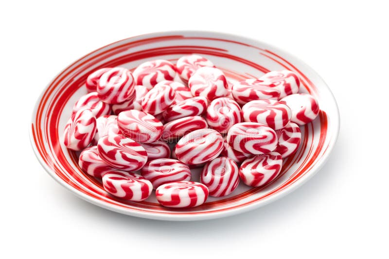 Red white candies on plate stock photo. Image of candy - 18171384
