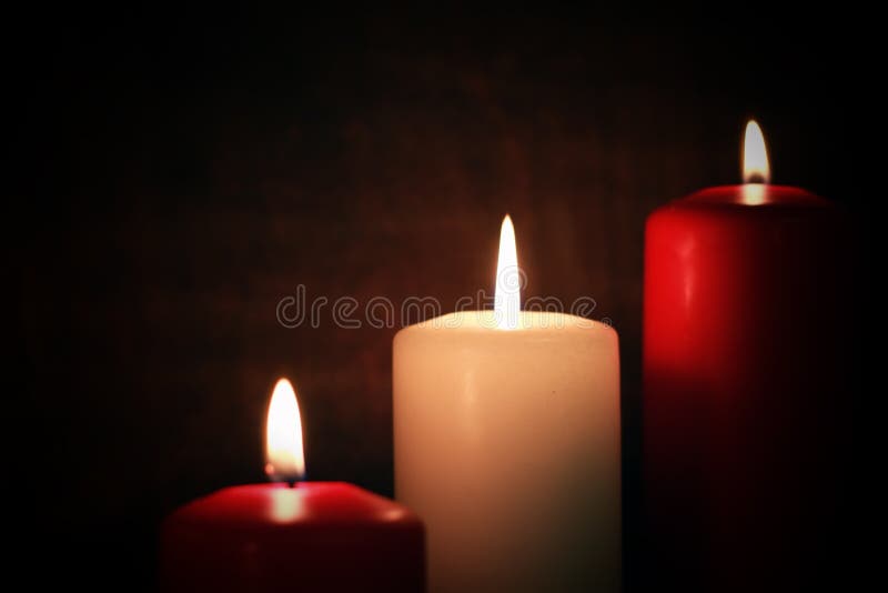 Red white candle stock image. Image of dinner, burn, festive - 89347899