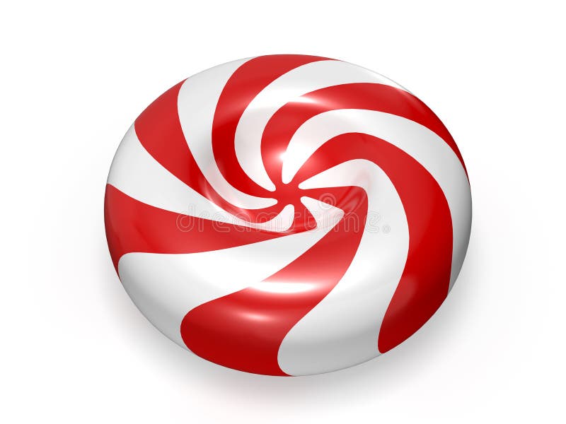 Red and White Candy Disc stock illustration. Illustration of round ...