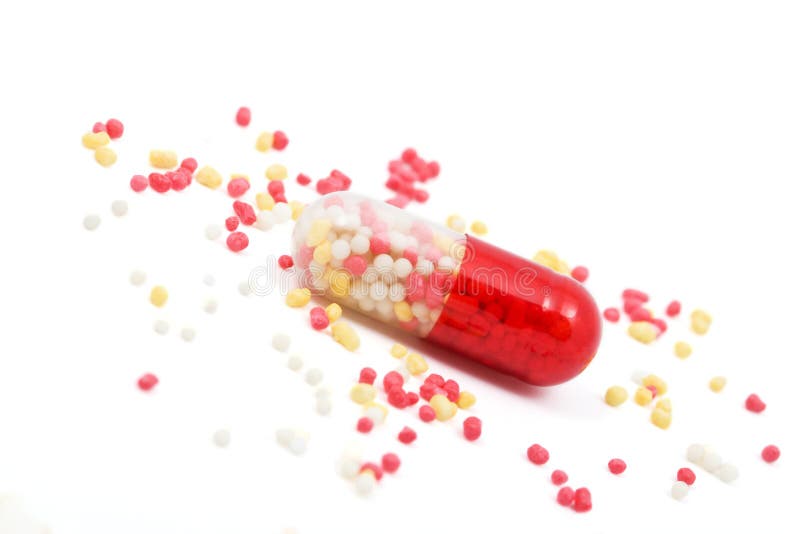 Red and white capsule pill stock photo. Image of health - 4316614