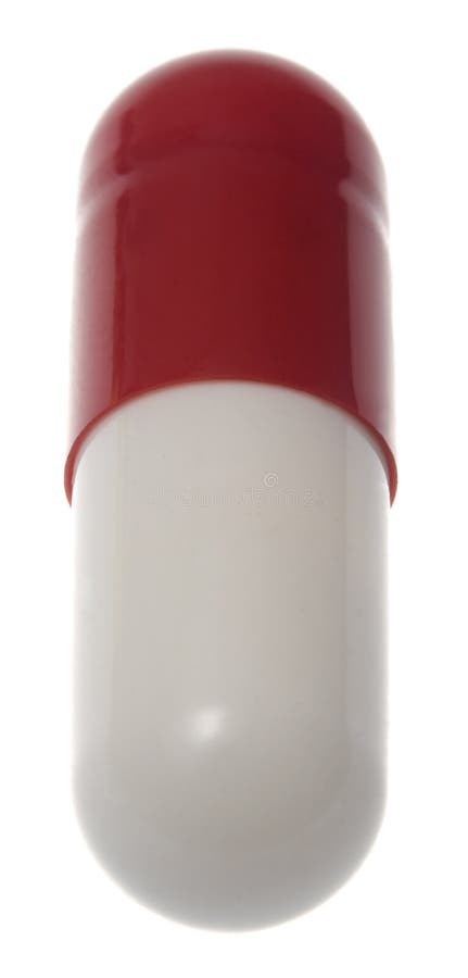 Red and White Capsule. White Side at the Front. Stock Photo - Image of ...