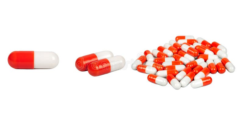 Red-white Capsules Isolate, Set Stock Photo - Image of chemist ...