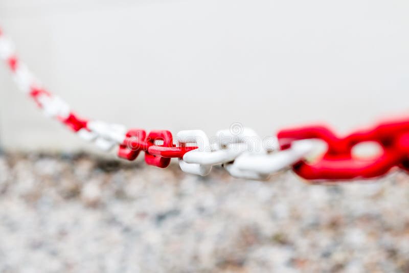 Red and White Chain - Do Not Enter Stock Photo - Image of chain, road ...