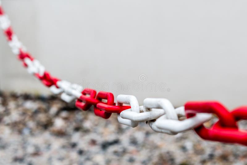 Red and White Chain - Do Not Enter Stock Photo - Image of white, enter ...