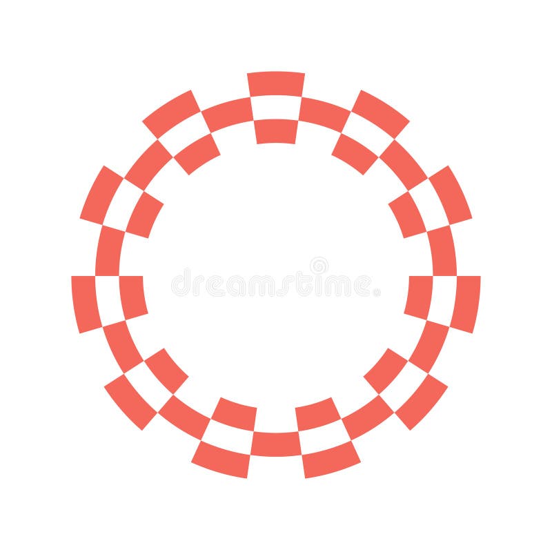 Red and White Checkered Circle Logo Vector Illustration Stock Vector ...