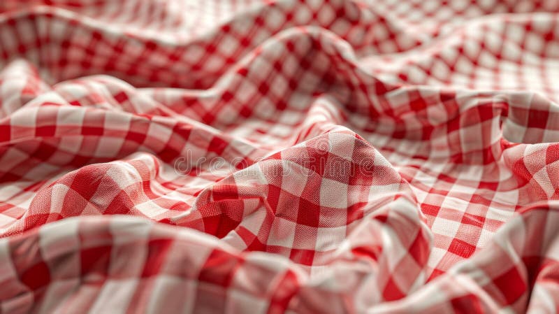 The Red Checkered Fabric. AI Generated Stock Image - Image of pattern ...