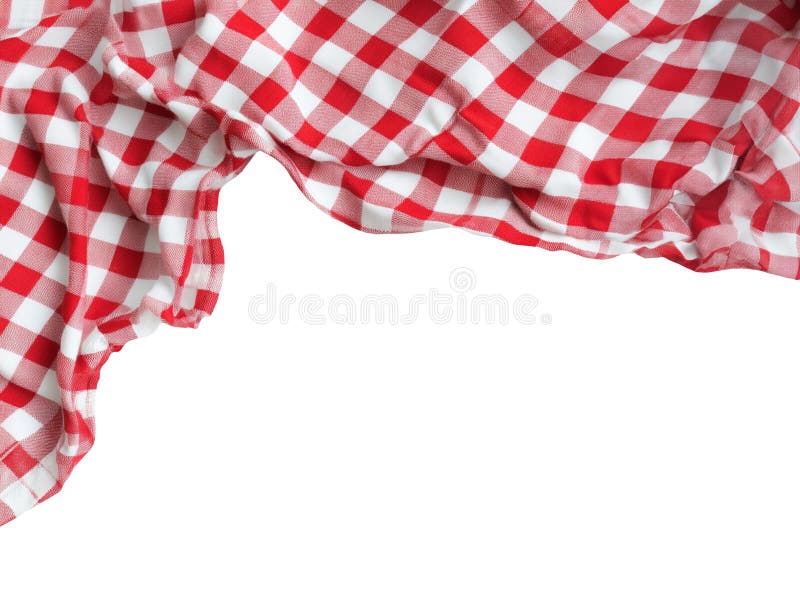 Red and White Checkered Fabric Isolated Stock Illustration ...