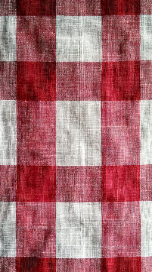 Red and White Checkered Fabric Pattern, Rustic Textile Design Stock ...