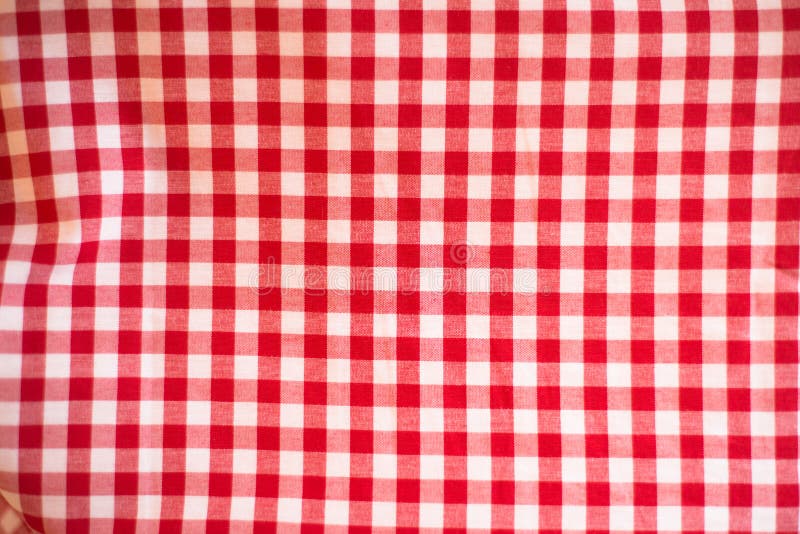 Red and White Checkered Fabric Stock Photo - Image of traditional ...