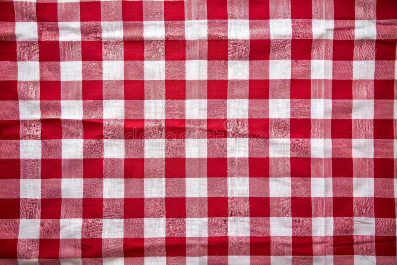 Red and White Checkered Fabric Texture Stock Image - Image of cotton ...