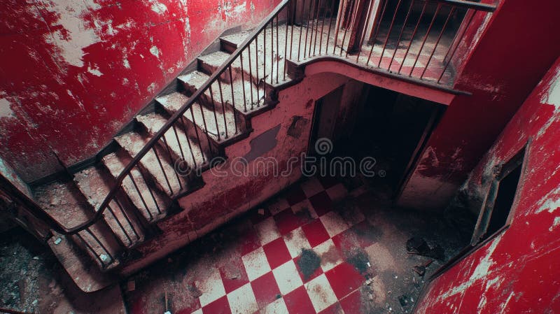 Red White Checkered Floor Stairs Stock Photos - Free & Royalty-Free ...
