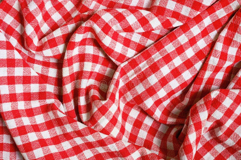 Red and White Checkered Plaid Table Cloth Stock Image - Image of ...