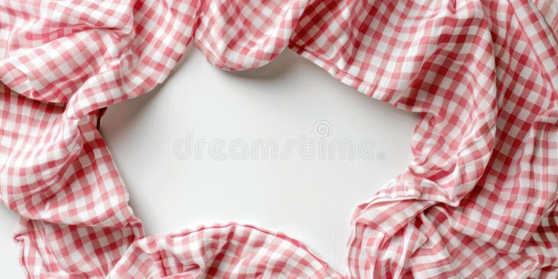 Red and White Checkered Scarf Stock Image - Image of fashion, generated ...