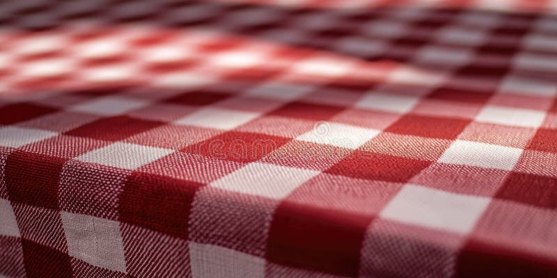 Red and White Checkered Table Cloth Stock Photo - Image of design ...