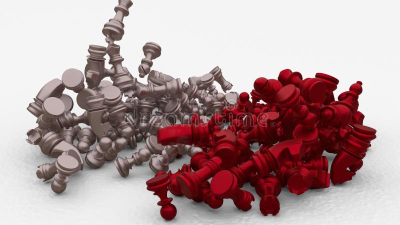 Wet Chess Pieces Outdoor Competition Rain Stock Video - Video of ...