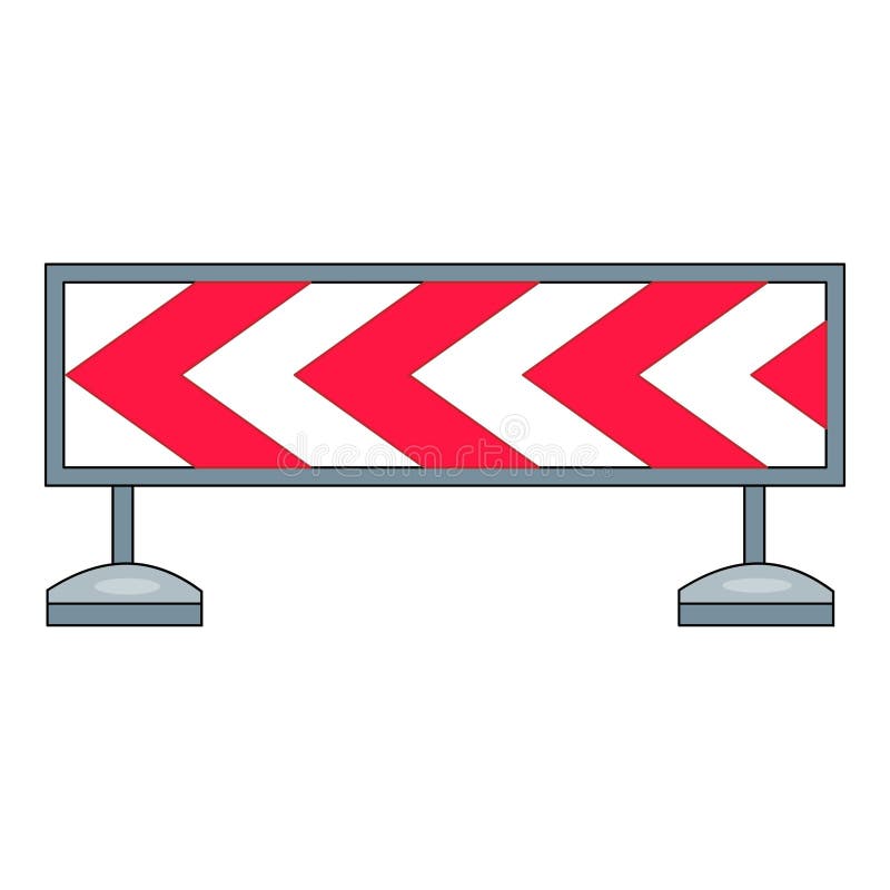 Red and White Chevron Road Barrier Indicating a Lane Closure Stock ...