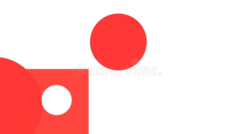 Red White Circle Design, Minimalist Graphic Art Generative AI Stock ...
