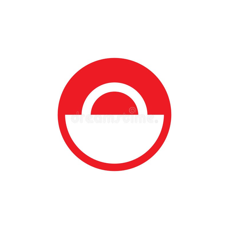 Red and white circle sign stock vector. Illustration of bright - 136762397