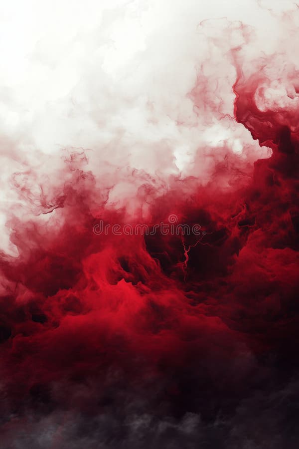Red and White Cloudy Smoke Pattern with Dark Shadows and Textures Stock ...