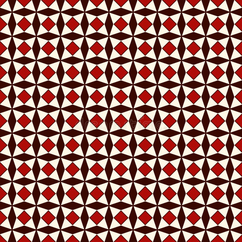 Red and White Colors Seamless Pattern with Stylized Repeating Stars ...