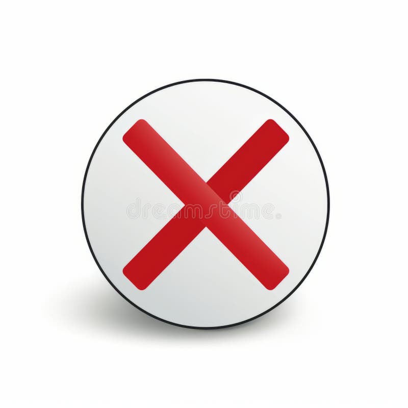 A Red and White Cross Symbol on a White Background Stock Illustration ...