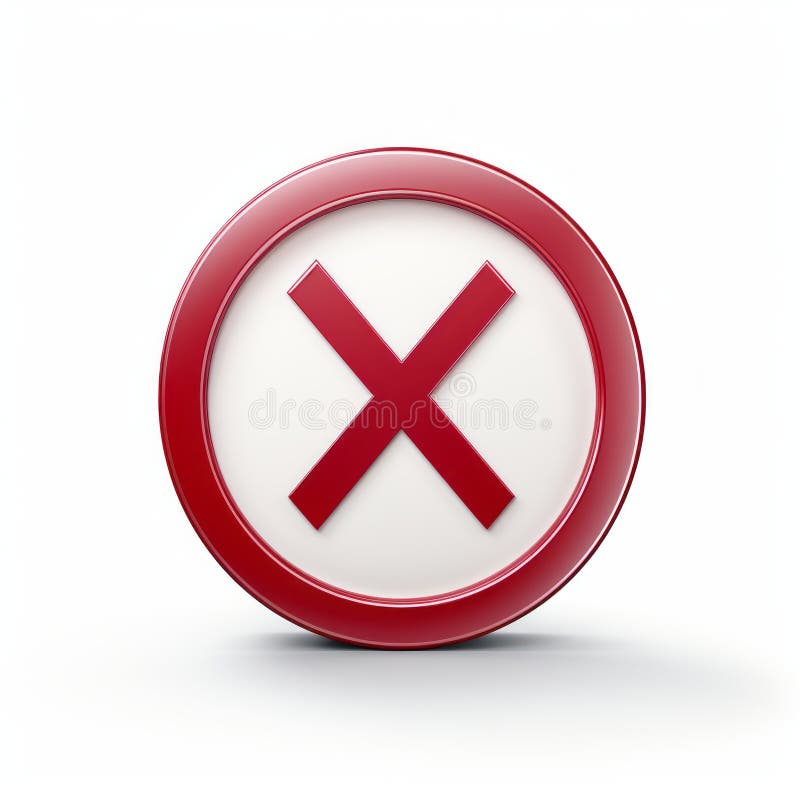 A Red and White Cross Symbol on a White Background Stock Illustration ...